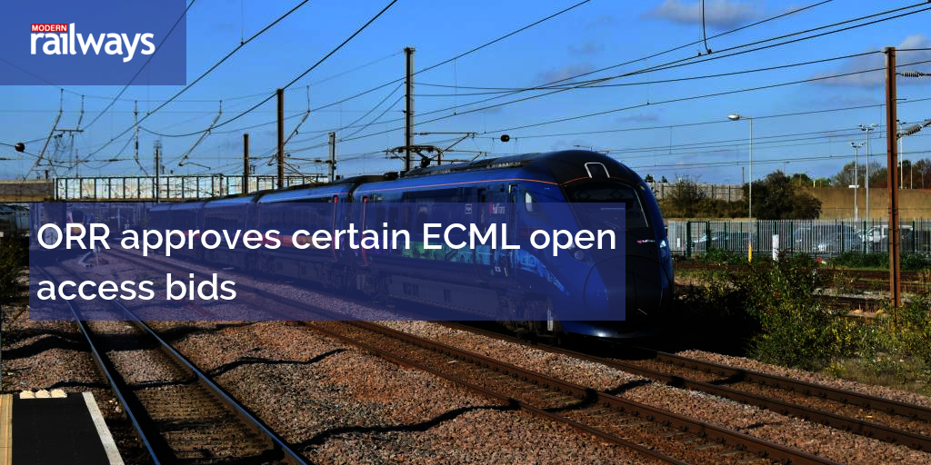 ORR approves certain ECML open access bids