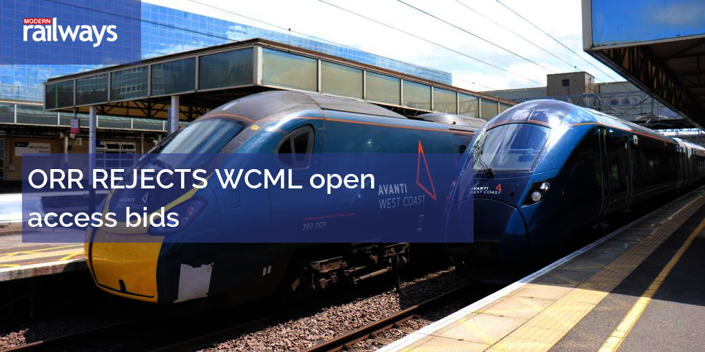 ORR REJECTS WCML open access bids