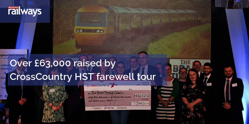Over £63,000 raised by CrossCountry HST farewell tour