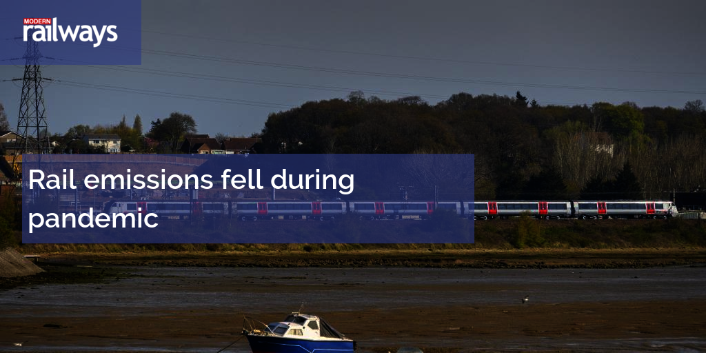 Rail emissions fell during pandemic