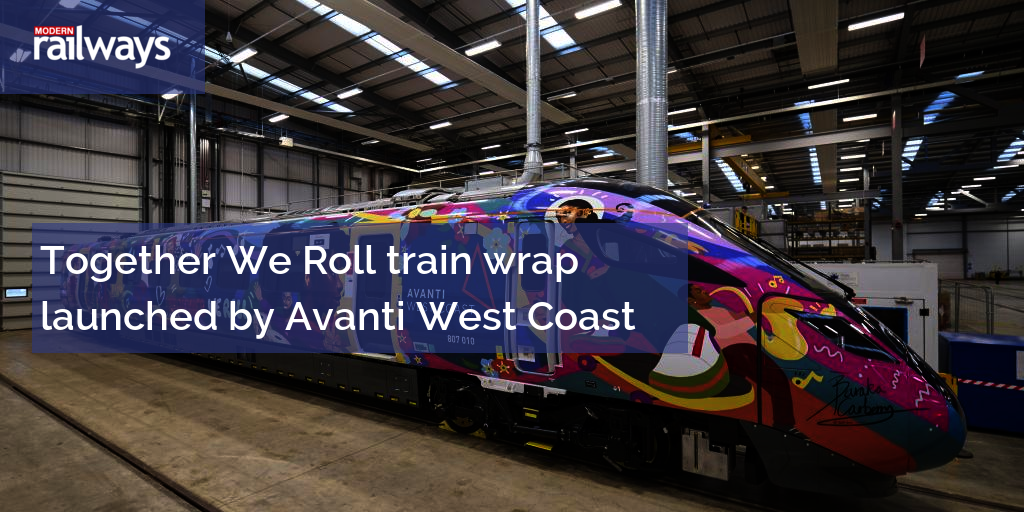 Together We Roll train wrap launched by Avanti West Coast