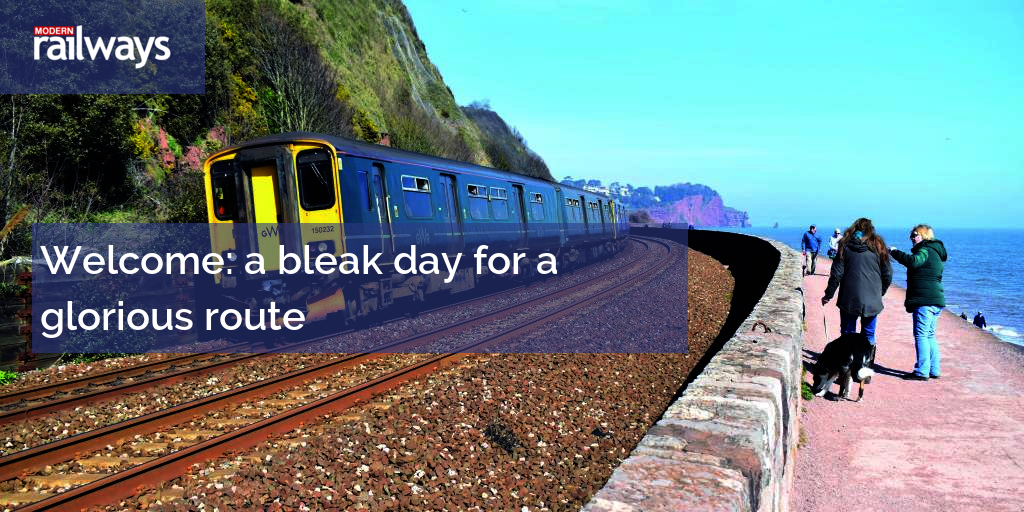 Welcome: a bleak day for a glorious route at Dawlish