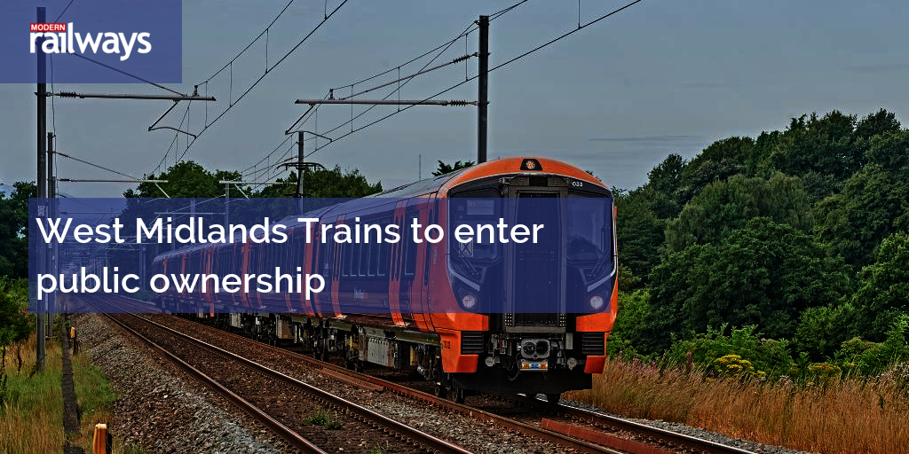West Midlands Trains to enter public ownership